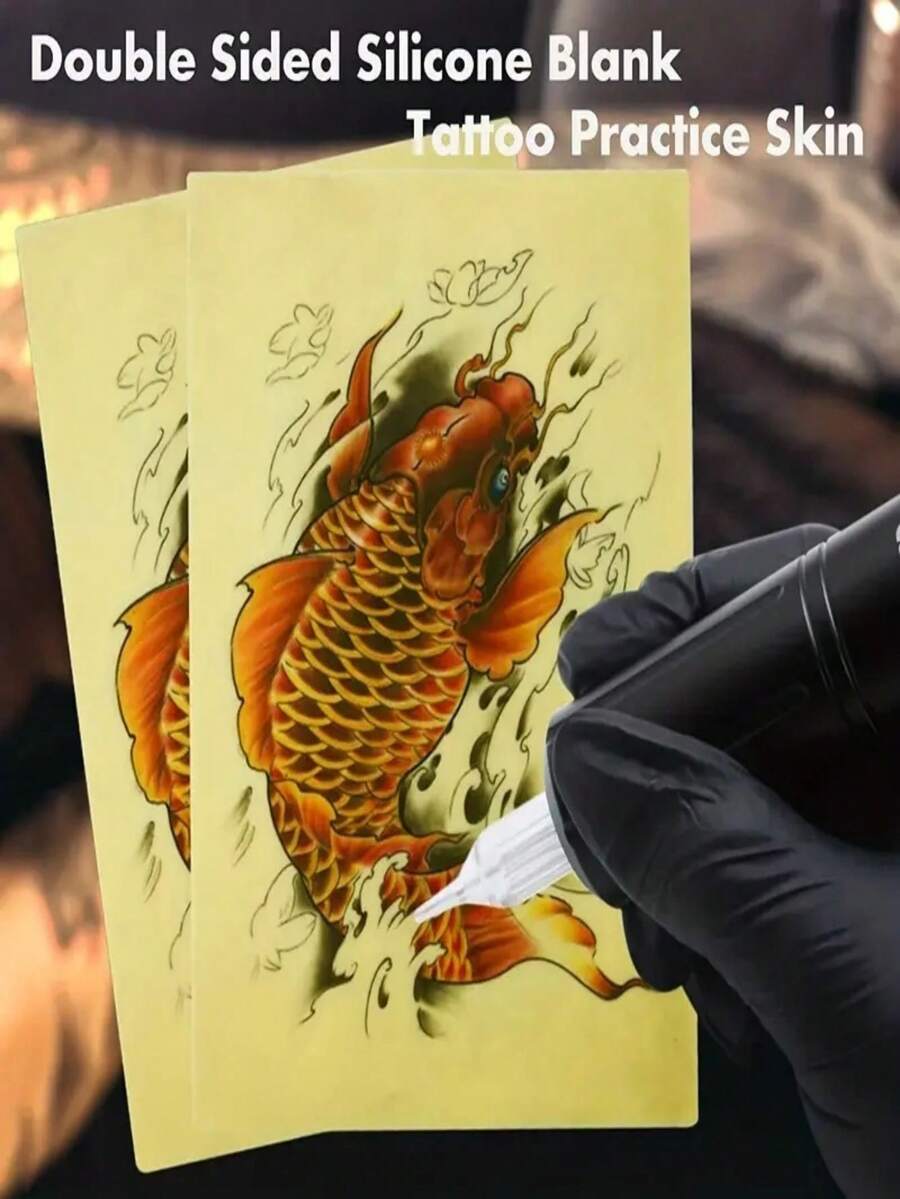 5/10pcs, Blank Tattoo Practice Skin, Double Sides Fake TattooSkin ...