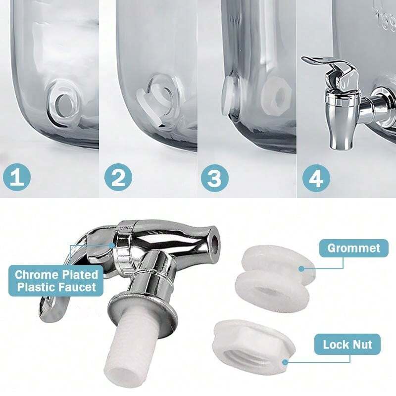 4 Pack Spigot For Beverage Dispenser, Replacement Push Style Cooler ...