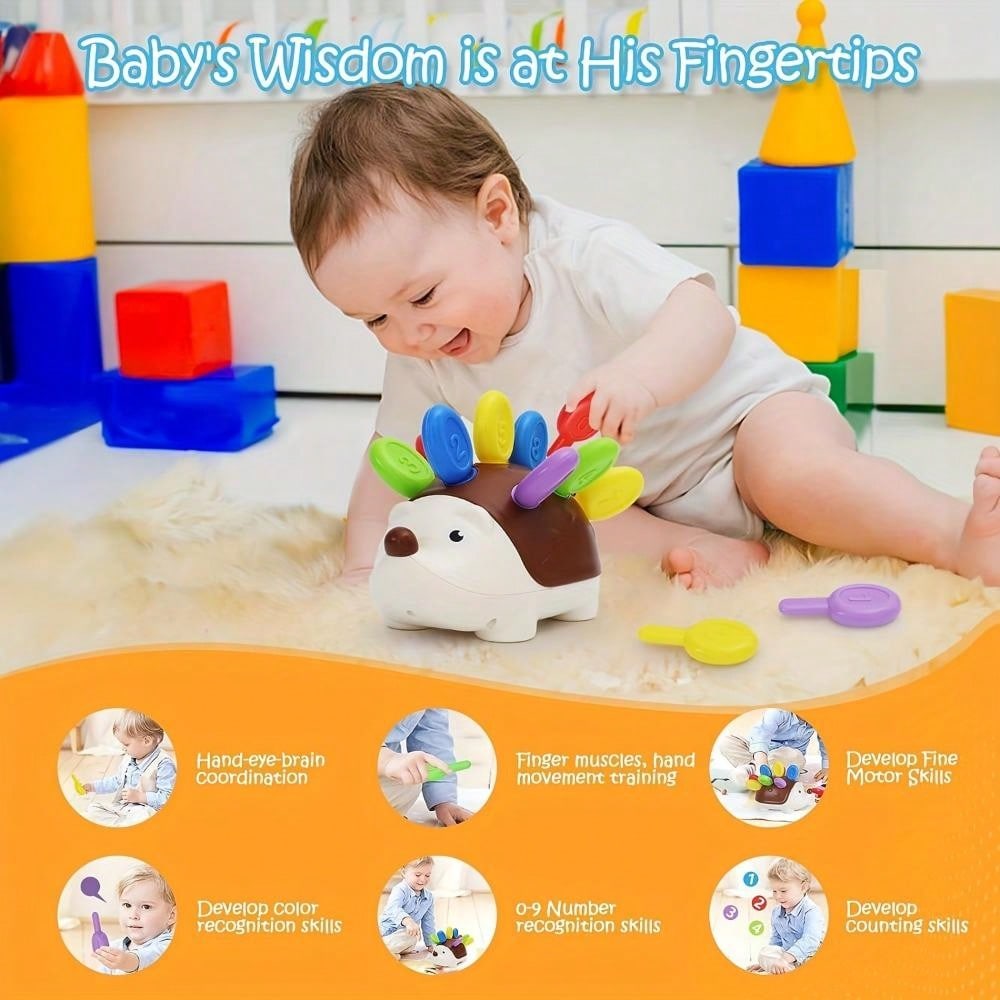 Montessori Sensory Hedgehog Toys For Baby.Toddler Fine Motor Skills ...