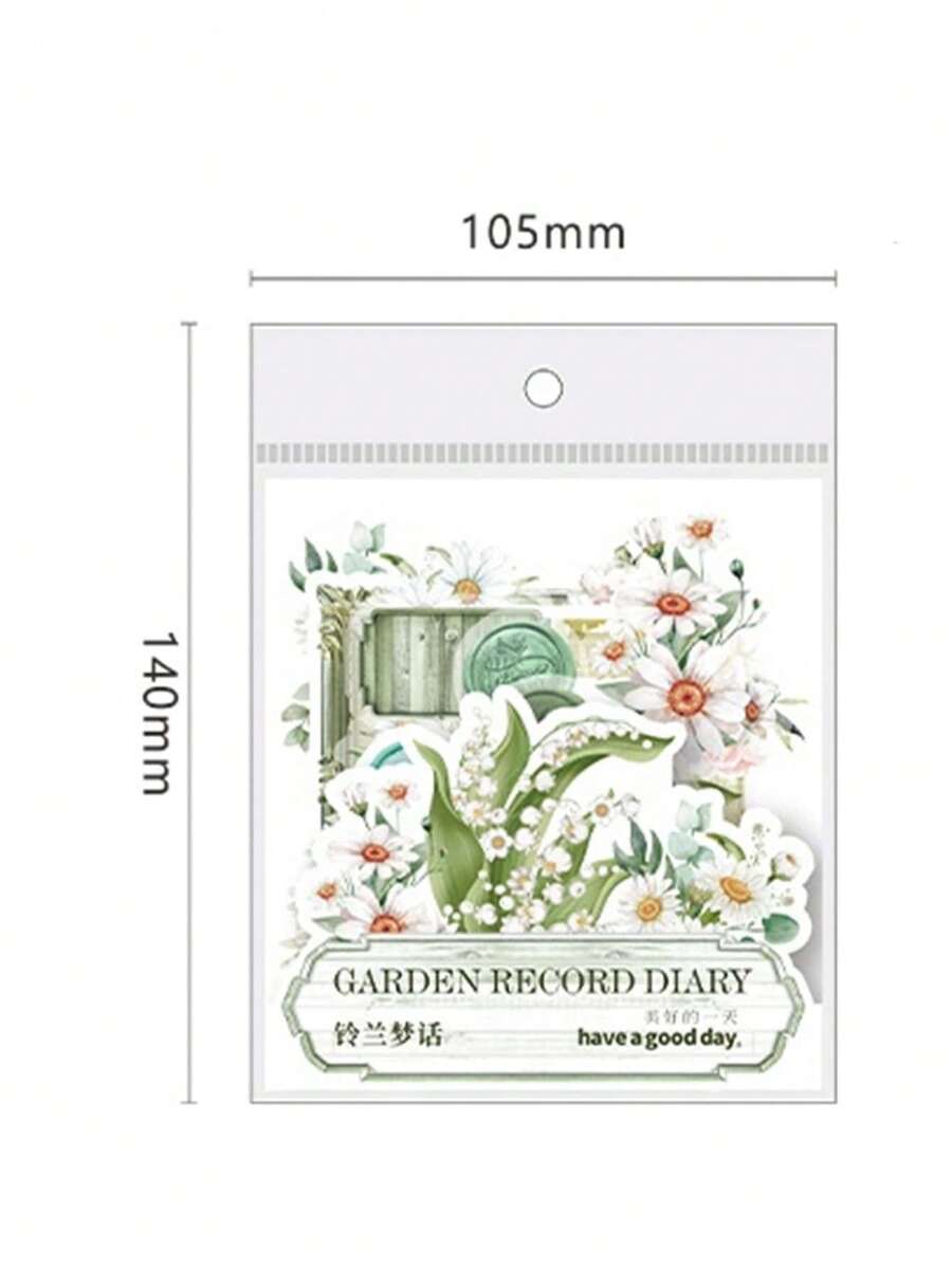 50pcs Garden Record Collection Theme Stickers Pack, Plant Themed ...