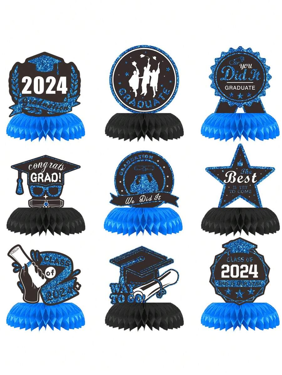 3pcs-Graduation Party Decorations Class Of 2024 Congrats Grad Table ...