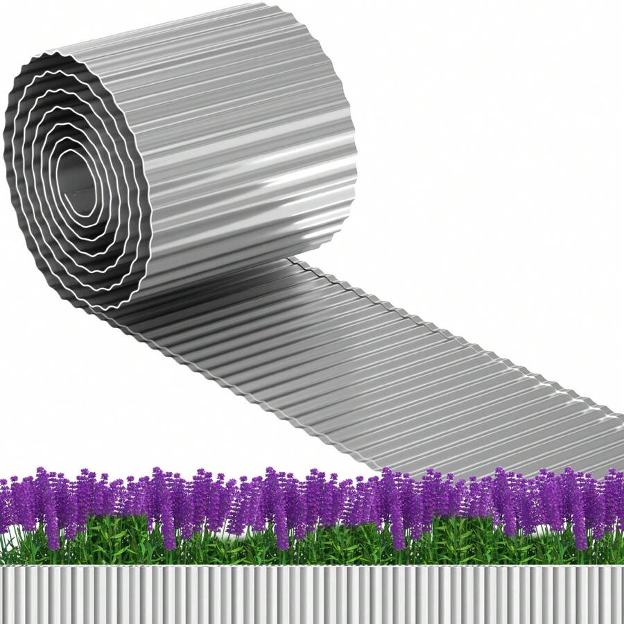 Metal Landscape Edging Border, 6 Inch X 20 FT Corrugated Metal Garden ...