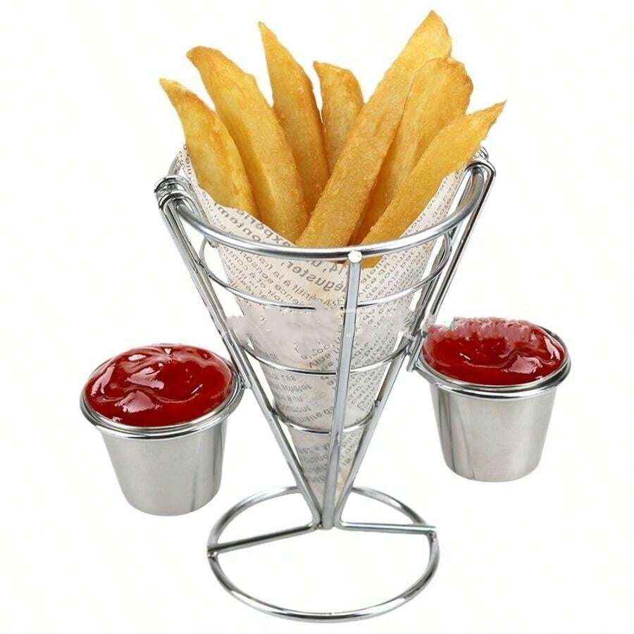 5-Piece Set A Sauce Rack, Cone-Shaped Potato Chips And Chips Rack ...
