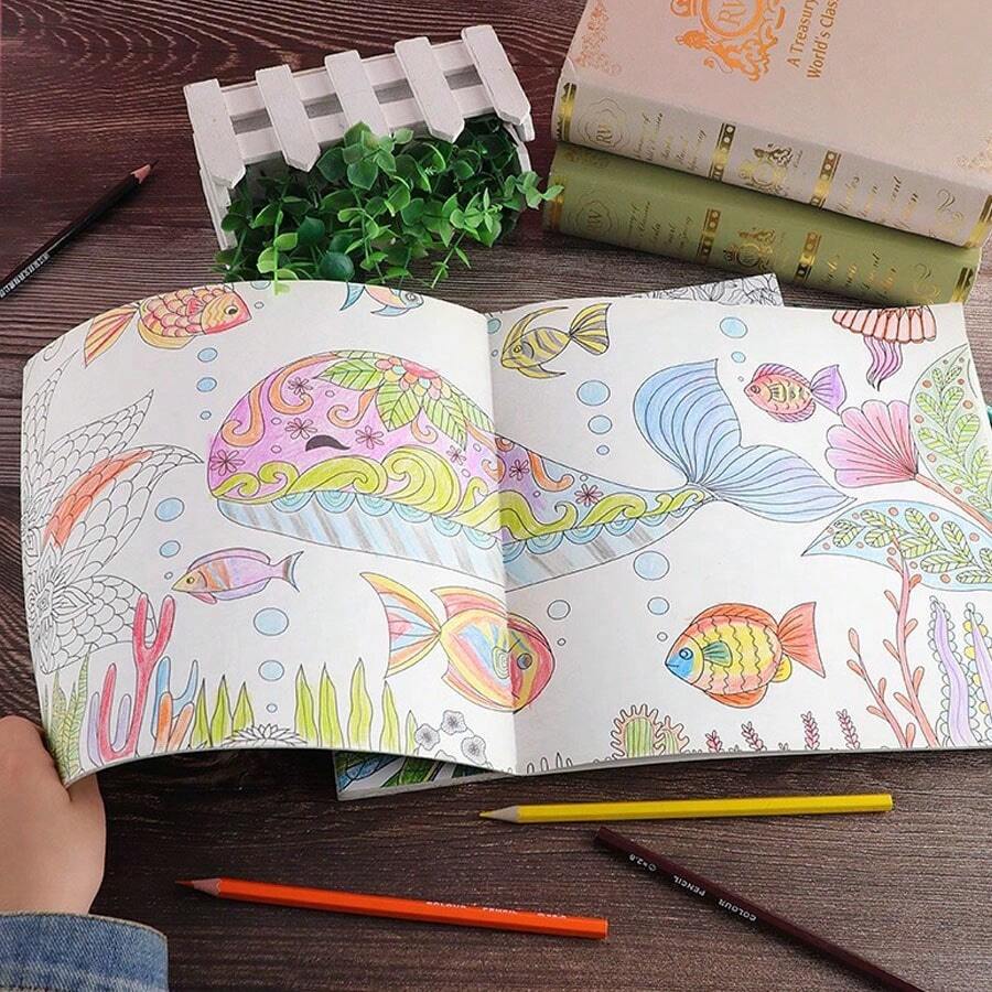 Single Book 24 Pages 18.5*18.5cm Secret Garden Coloring Book For Adults ...