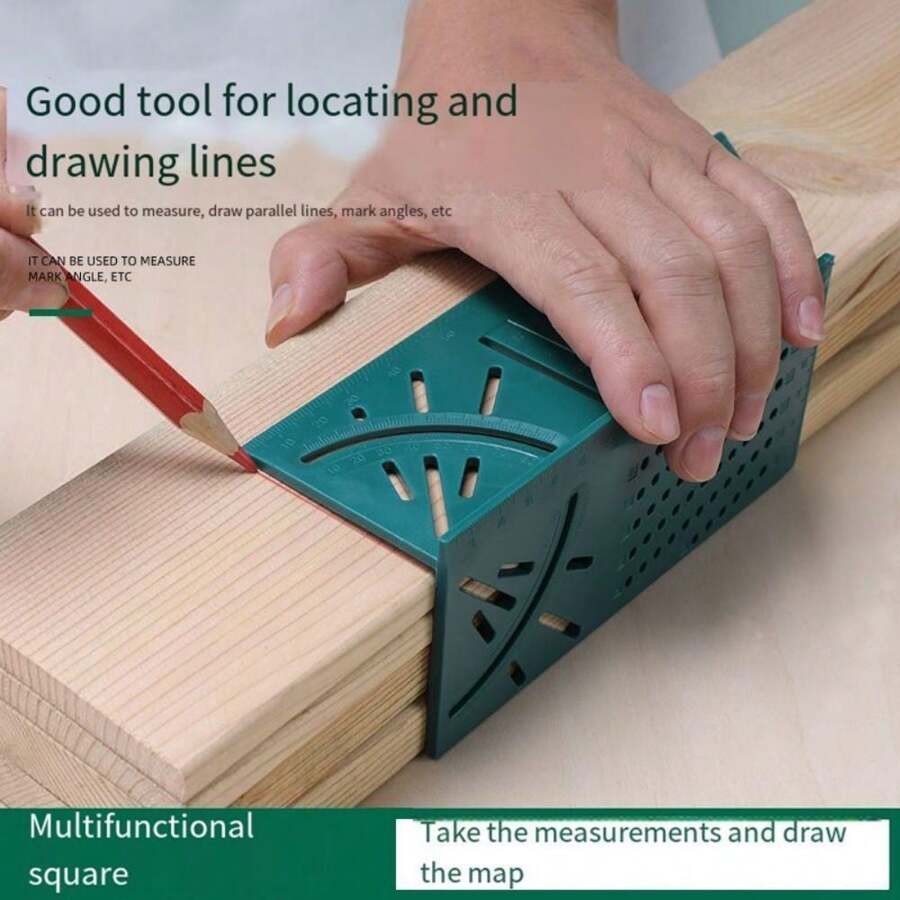 Multi-Functional Woodworking Square Ruler, Angle Measuring Tool, 90 ...