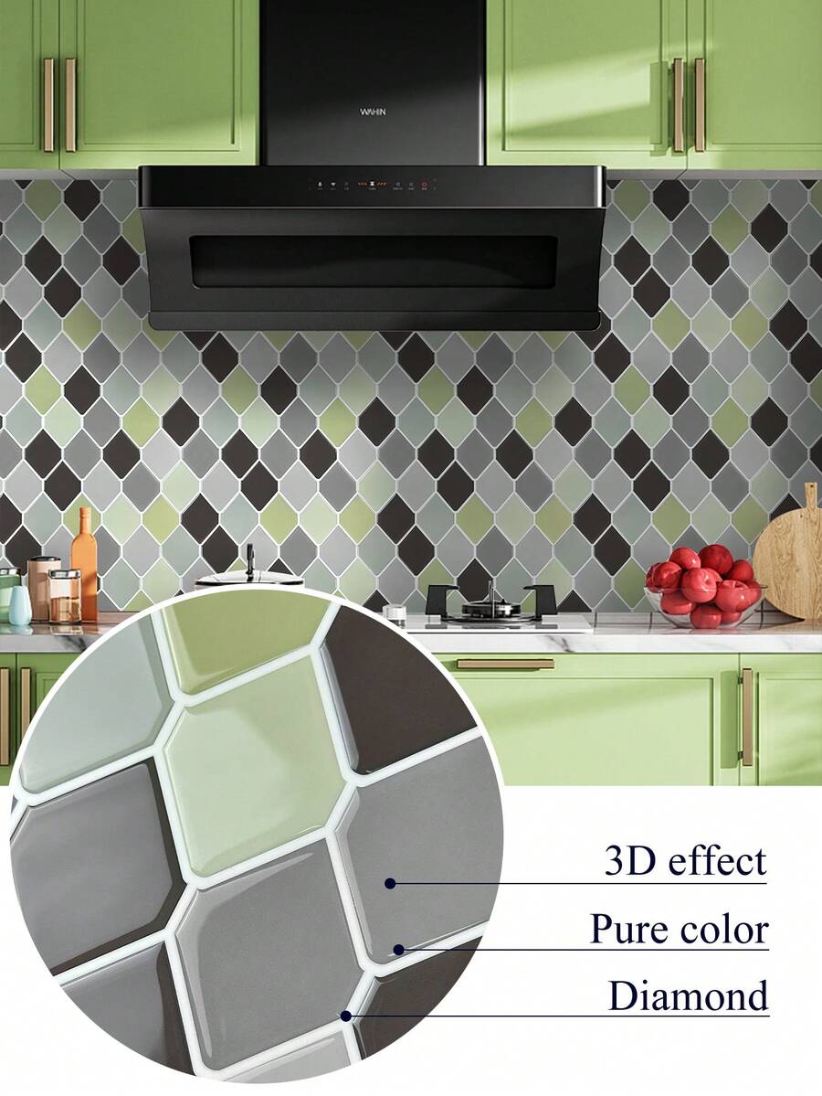 2-Sheet White Backsplash Tiles Peel And Stick Backsplash, Stick On ...