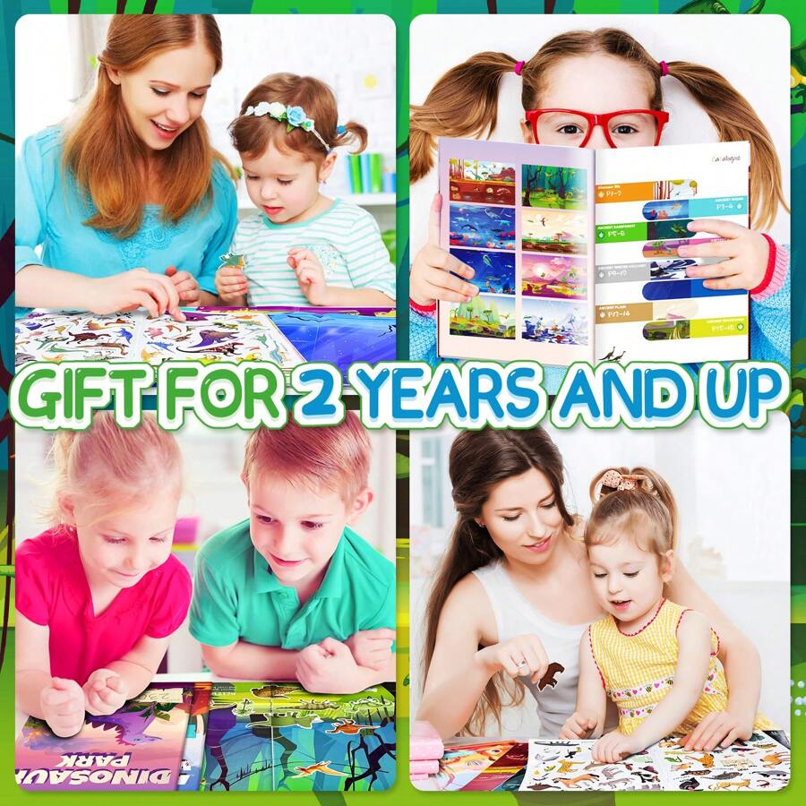 3 Sets Cartoon Sticker Book Children 3-6 Years Old, Farm Animal Ocean ...