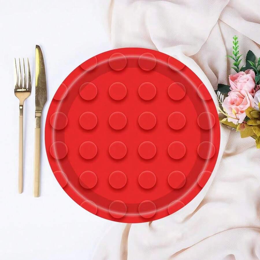 Building Blocks Birthday Party Supplies 7-Inch Building Blocks Party ...