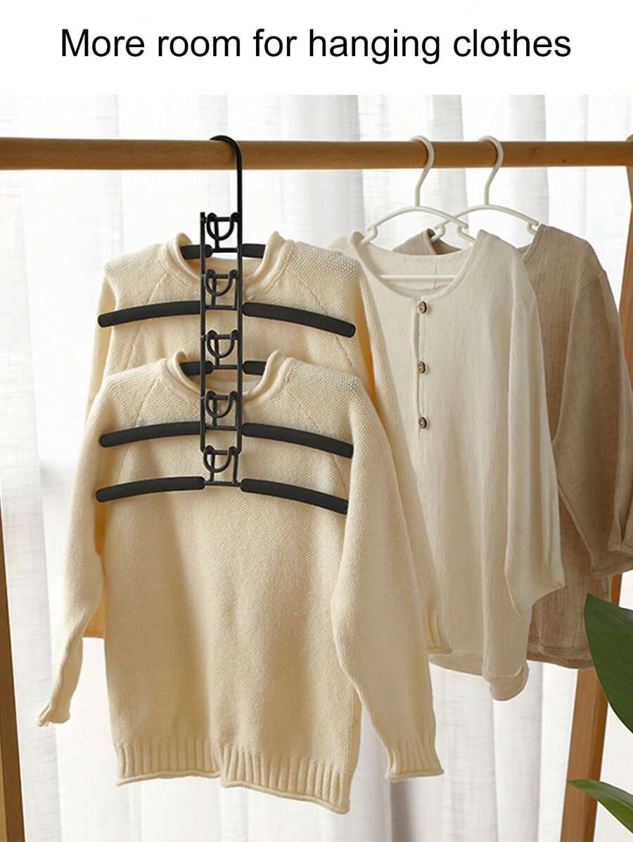 1pc Clothes Hanger, Cloth Hanger Space Saving Hangers 5 In 1 Multi ...