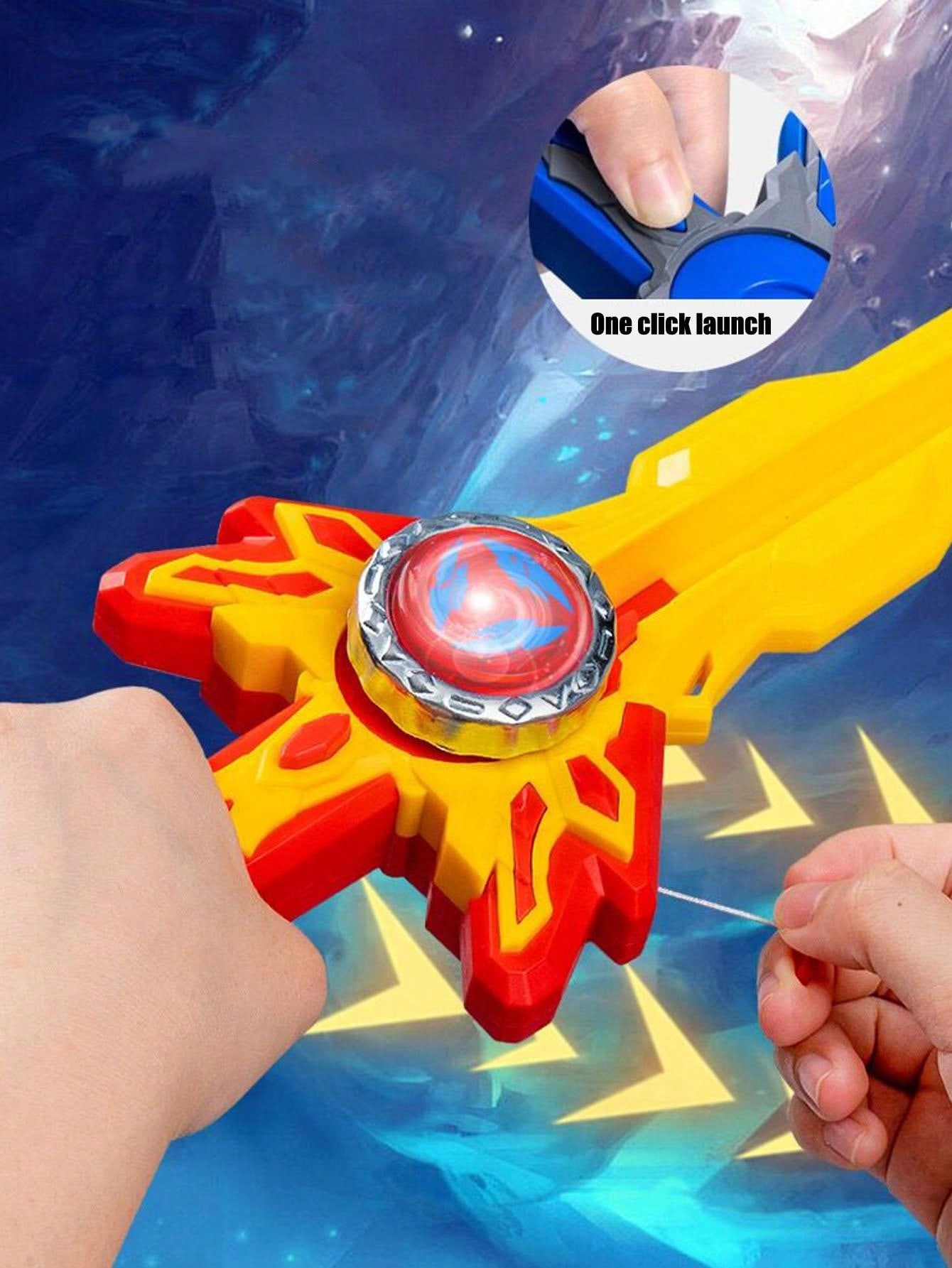 One New Magic Sword Gyroscope Toy With Rotating Lights, Alloy Sword ...