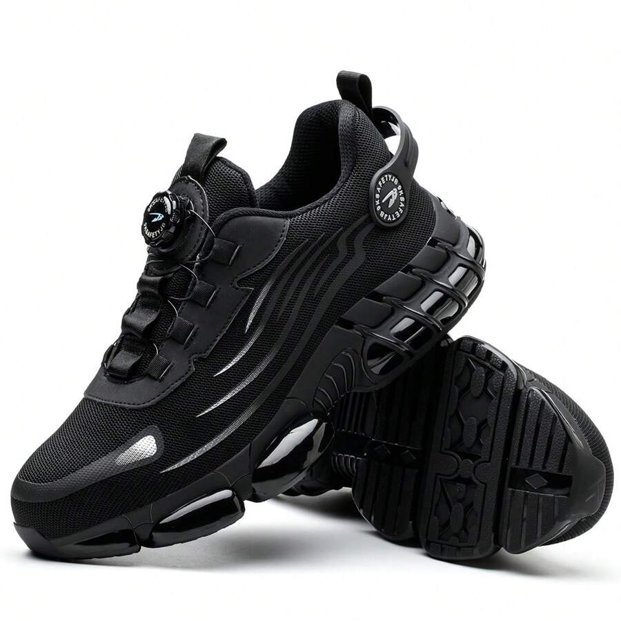 Fashionable Rotating Button Safety Shoes Unisex Anti-Smash And Anti ...