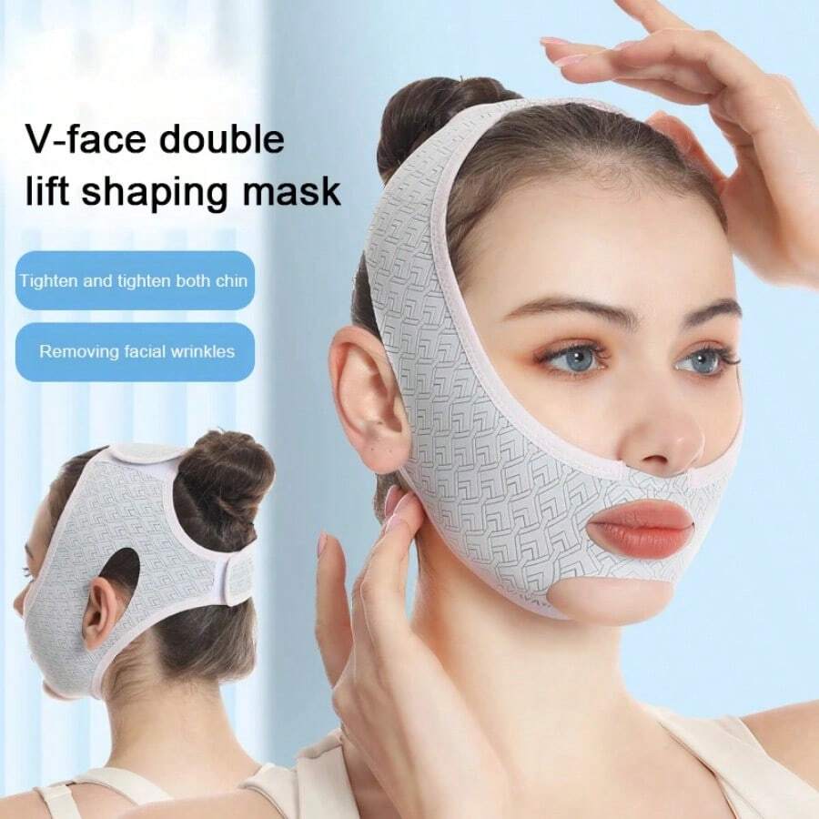 Women Lift Up Mask V Face Line Belt Anti Wrinkle Strap Band Facial ...