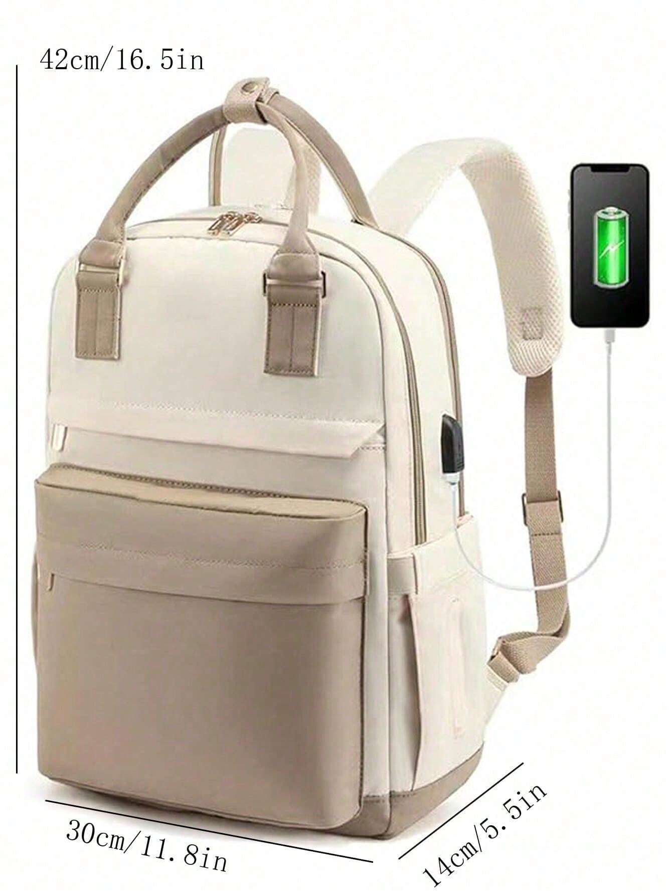 Laptop-Rucksack 22L für Männer Mädchen 15,6-Zoll-Laptop-Tasche mit USB ...
