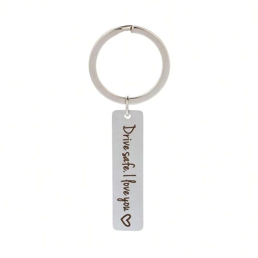 Drive Safe Keychain, I Love You Keychain Cute Stainless Steel Key Chain ...