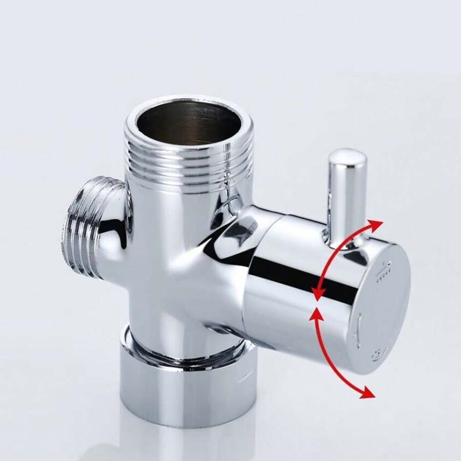 1PC Silver Quick Opening Three-Way Water Distributor 4-Point Shower 1 ...
