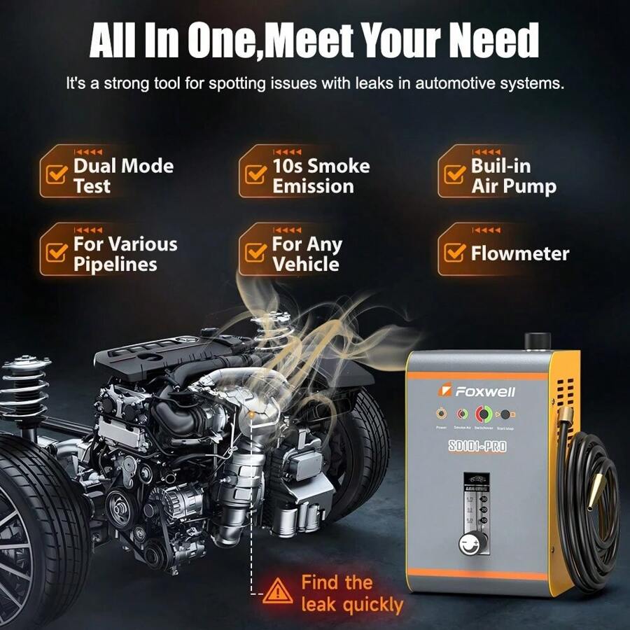 FOXWELL SD101 PRO EVAP Smoke Leak Detector Automotive Built-In Air Pump ...