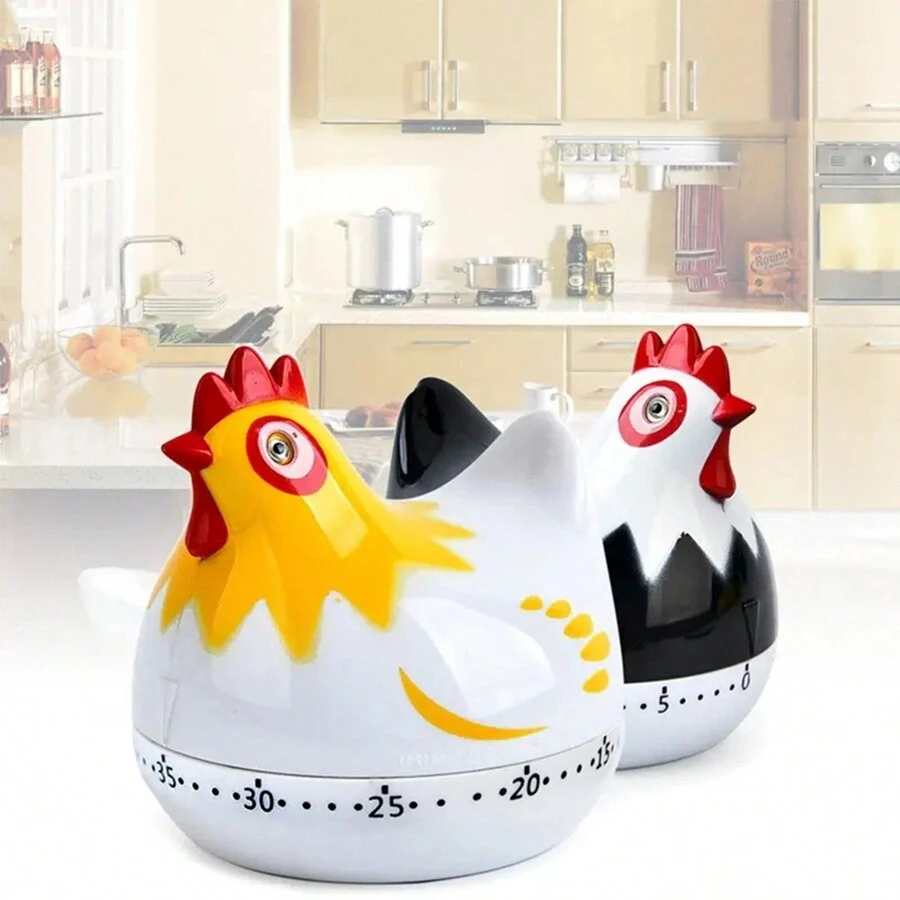 1pc Mechanical Kitchen Timer, Rooster Shaped Countdown Clock For Cooking Learning, Kitchen Tool ...
