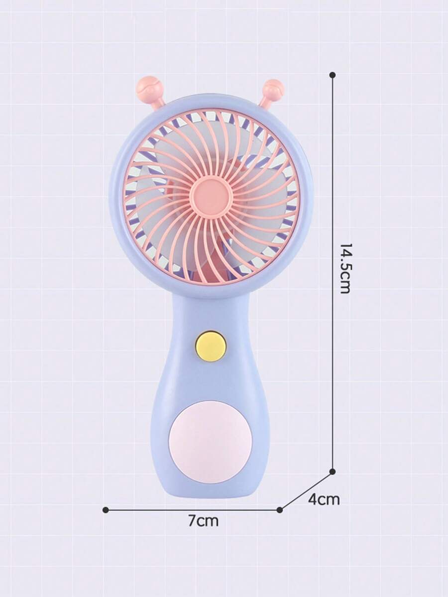 1pc Purple Usb Chargeable Portable Mini Fan, Cute Cartoon Snail ...