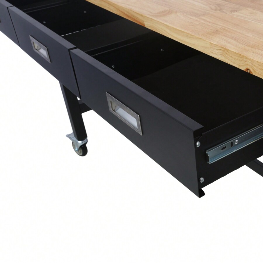 60" Workbench Wide Rolling Workbenches Adjustable Height, Workshop Tool ...