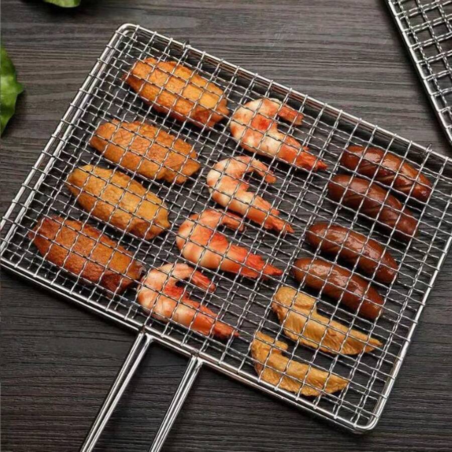 Bbq Grilling Meshes Set Including Vegetable Grilling Basket, Fish ...