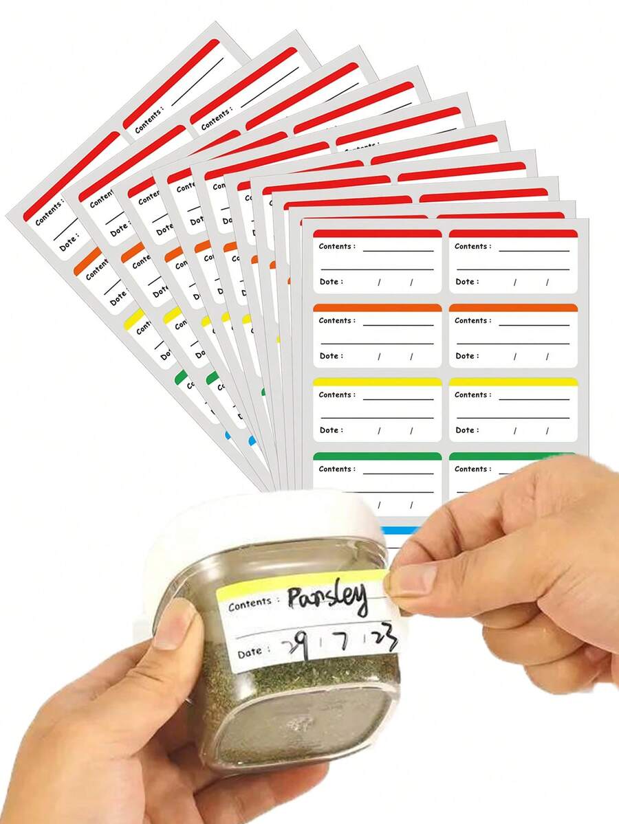 10 Sheets Colorful Refrigerator Food Storage Label Stickers | SHEIN USA