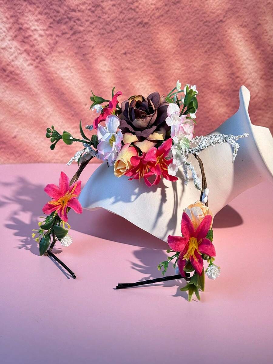 A Blue Hair Band For Women With Sakura Long Strip Hairpin And Vine Hair ...