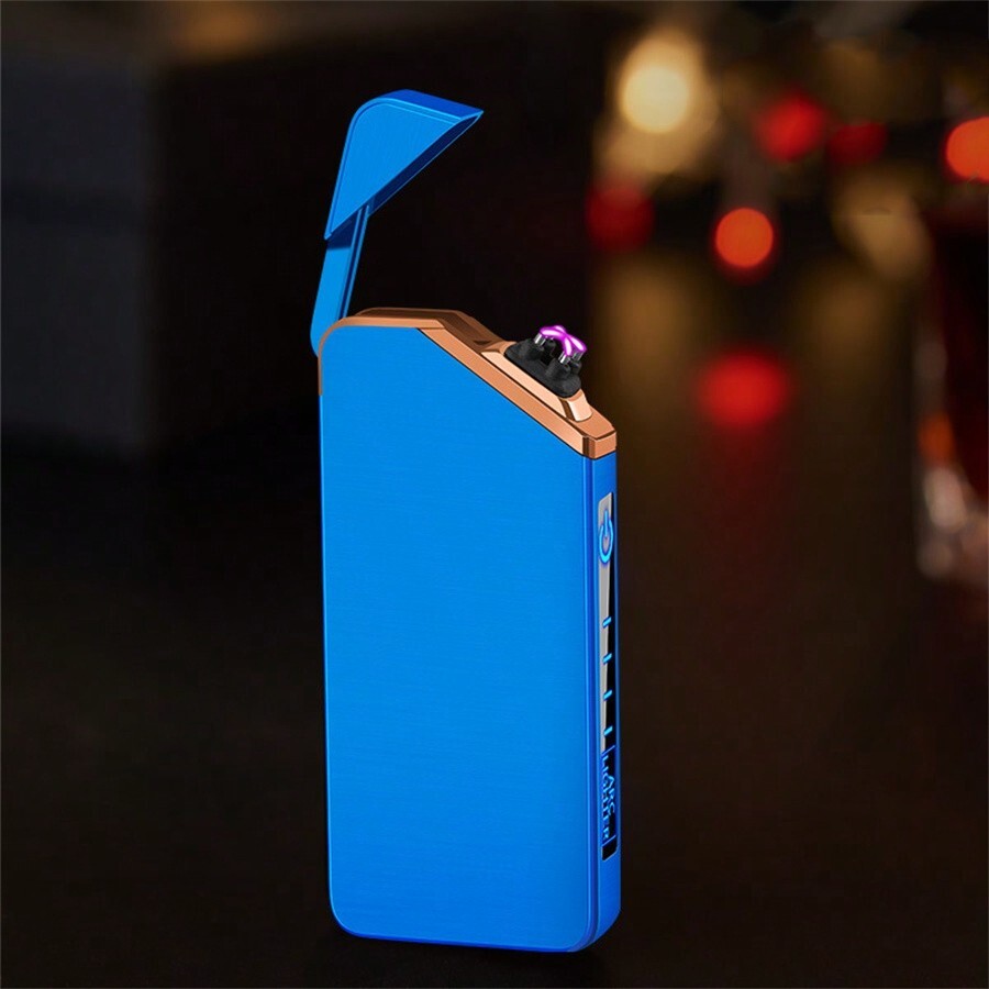 Smart Chip Electric Dual Arc USB Lighter Outdoor Windproof Pulse Plasma ...