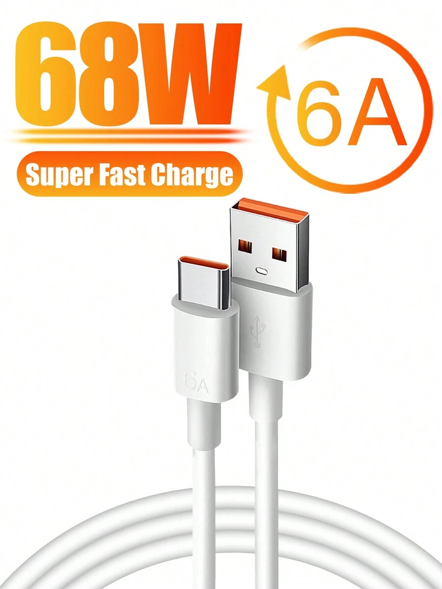 1pc Upgraded High Current Lightning Fast Charging 1m Type-C Data Cable ...