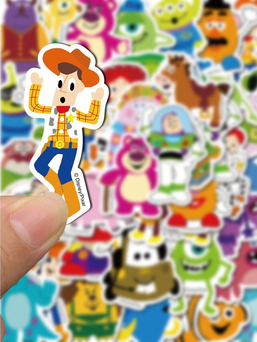 50pcs Pixar Animation Toy Story Cartoon Stickers Self-Adhesive Stickers ...