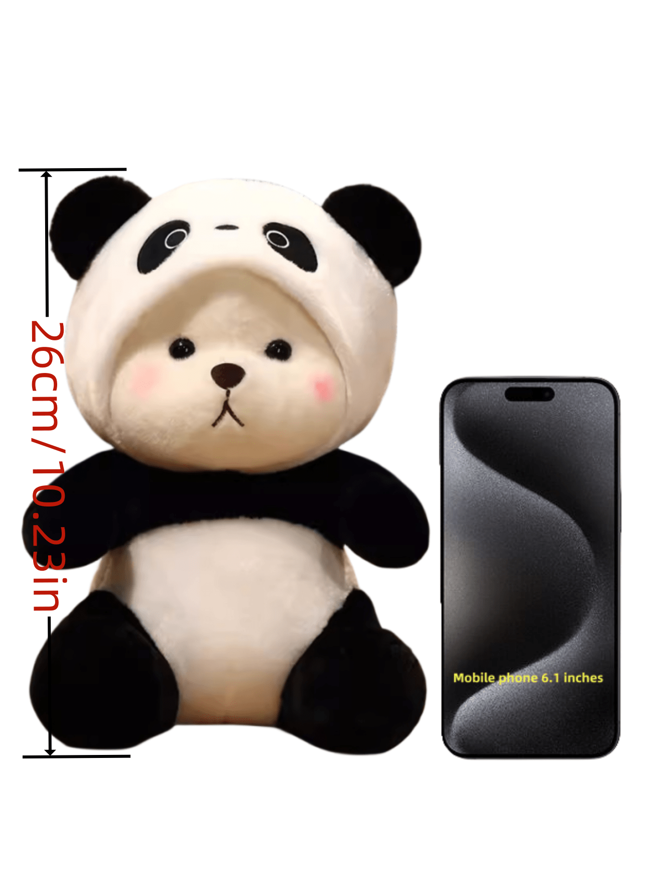 Bear Transforming Into Panda 26cm/10.23in Plush Toy, Collectible Gift ...