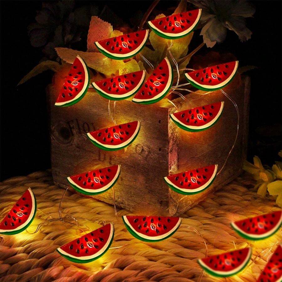 Fruit Colored Light Watermelon Shape Light String Led Watermelon ...