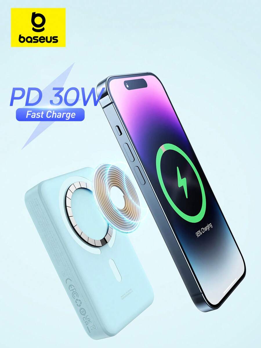 Batterie Externe De Charge Magnétique Sans Fil Magsafe Power Bank 10000mah 30w Pd, Charge Rapide ...