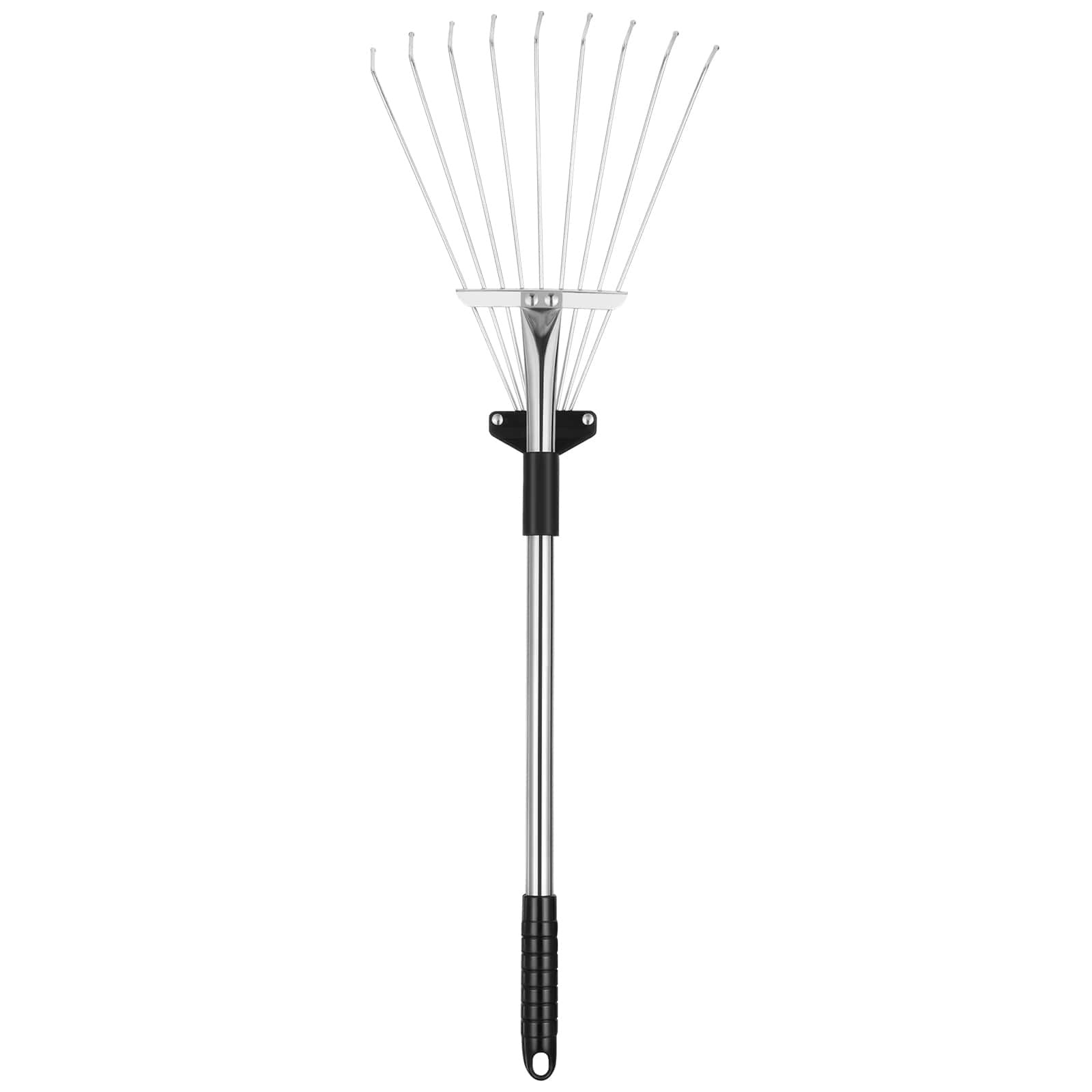 Teeth Telescopic Metal Rake Adjustable Retractable Leaves Rake For ...