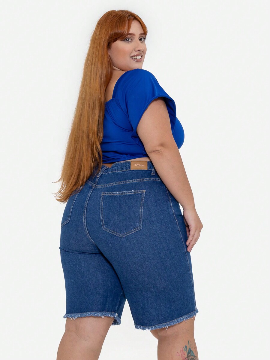 Shorts Bermuda Jeans Mais Sxy Feminina Plus Size Jorts Jorks Grande ...