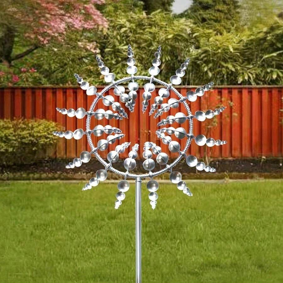 1Set Unique And Magical Metal Windmill 3D Wind Kinetic Sculpture Wind ...