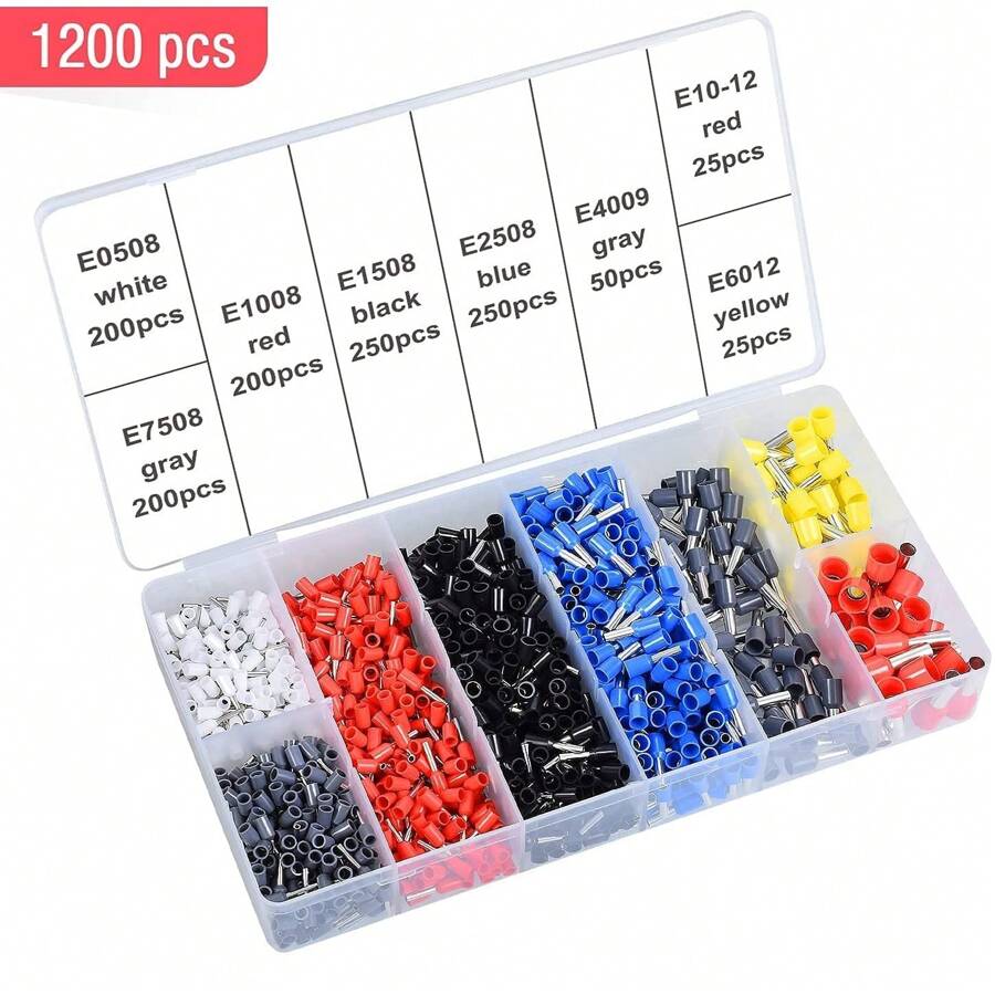 Ferrule Crimping Tool Kit - With 1200PCS Wire Ferrules - Terminal ...