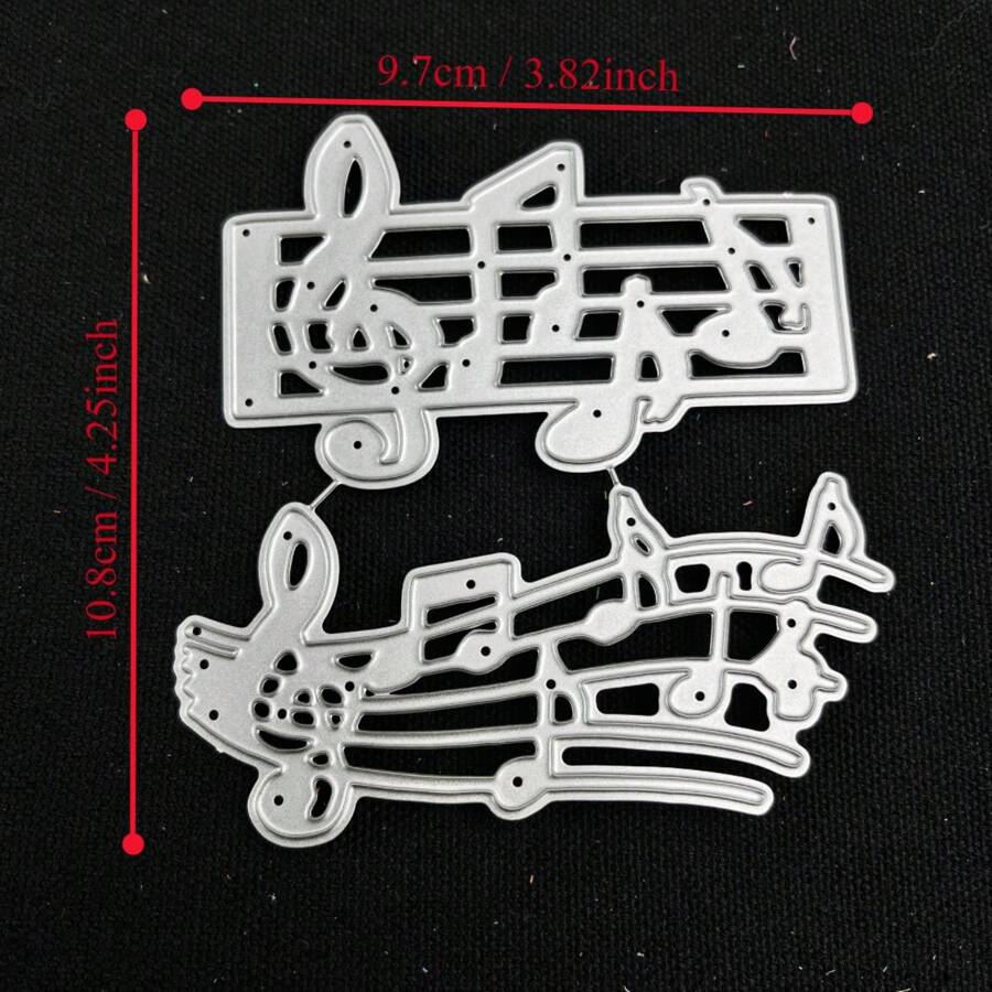 Music Note Pattern Cutting Die With Carbon Steel Embossing Cuts, Diy ...