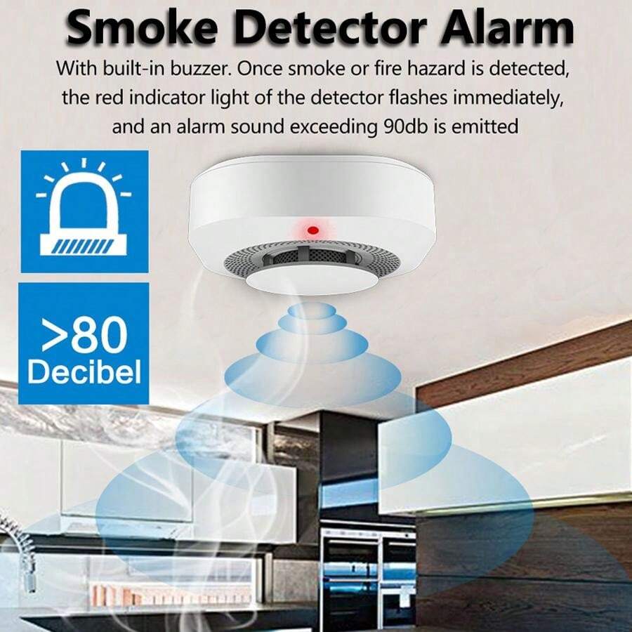 New Smoke Detector Real-Time Detection Fire Protection Alarm Sensor For ...