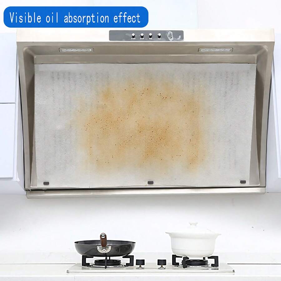 Kitchen Range Hood Grease Filter Anti-Oil Cover Screen Mesh Absorbent ...