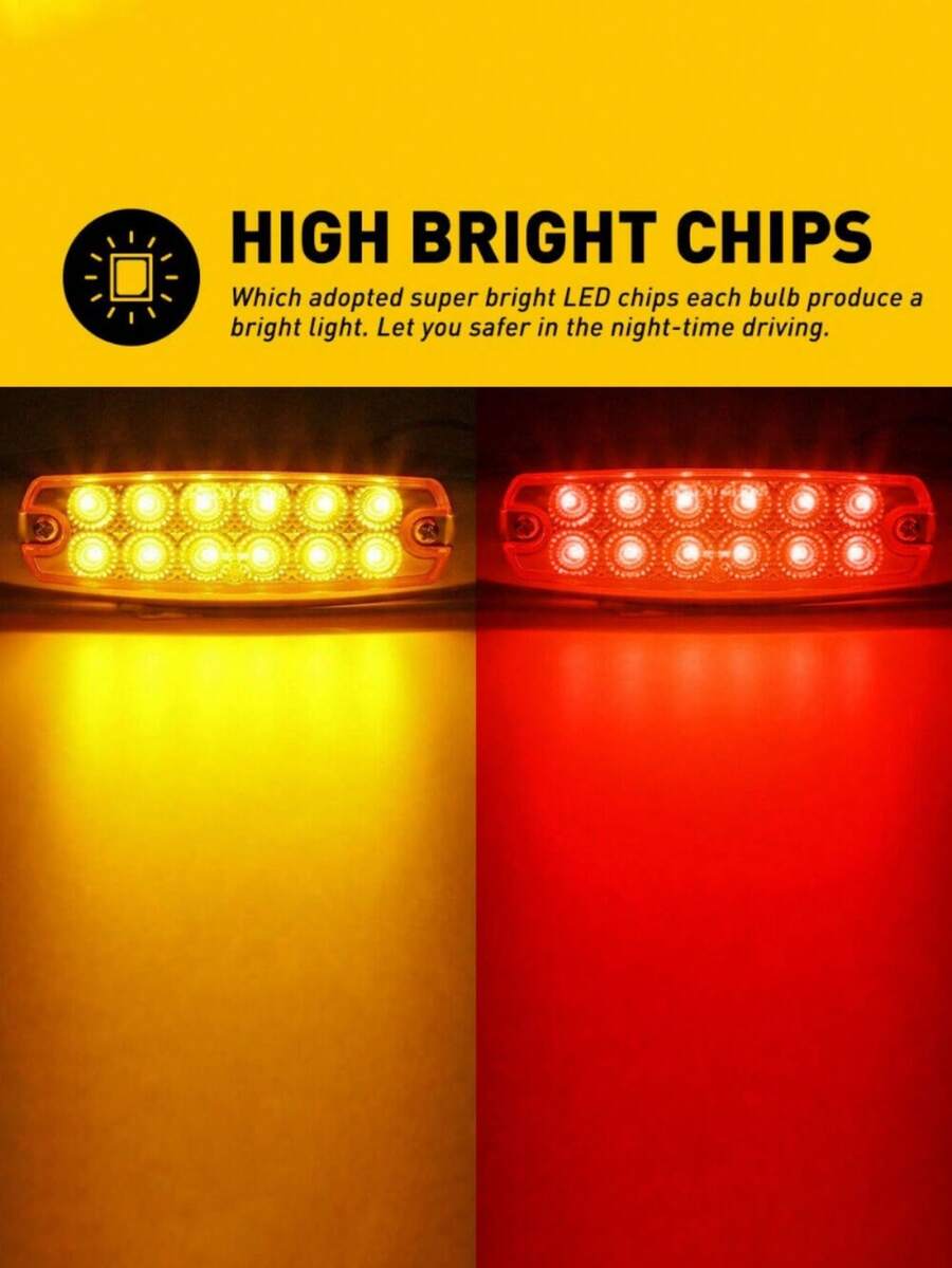 New Universal Truck Side Marker Light Turn Signal Lamp Pickup Indicator ...