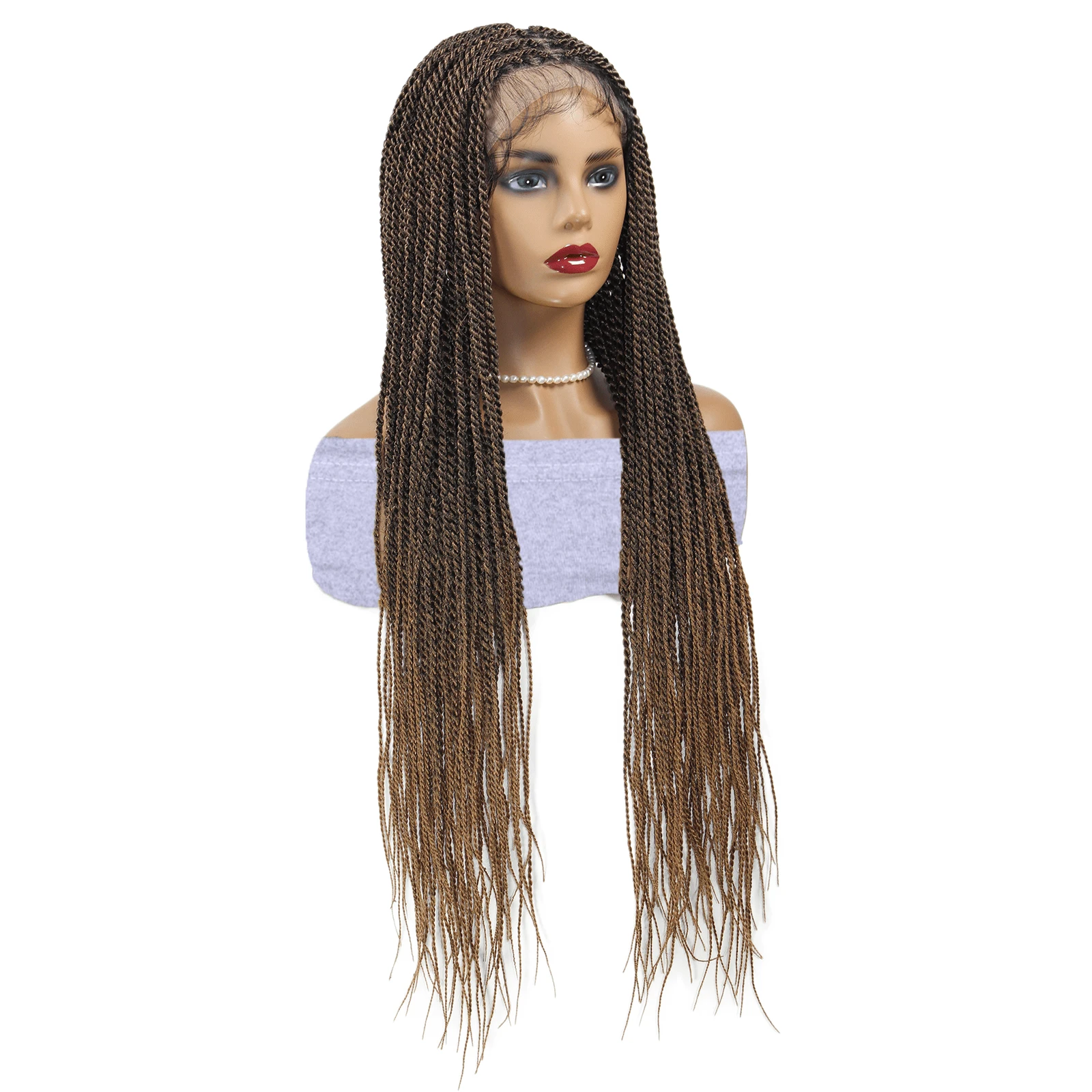 Long 360 Full Lace Box Braids Frontal Wig 26 Inch Knotless Braid Lace ...