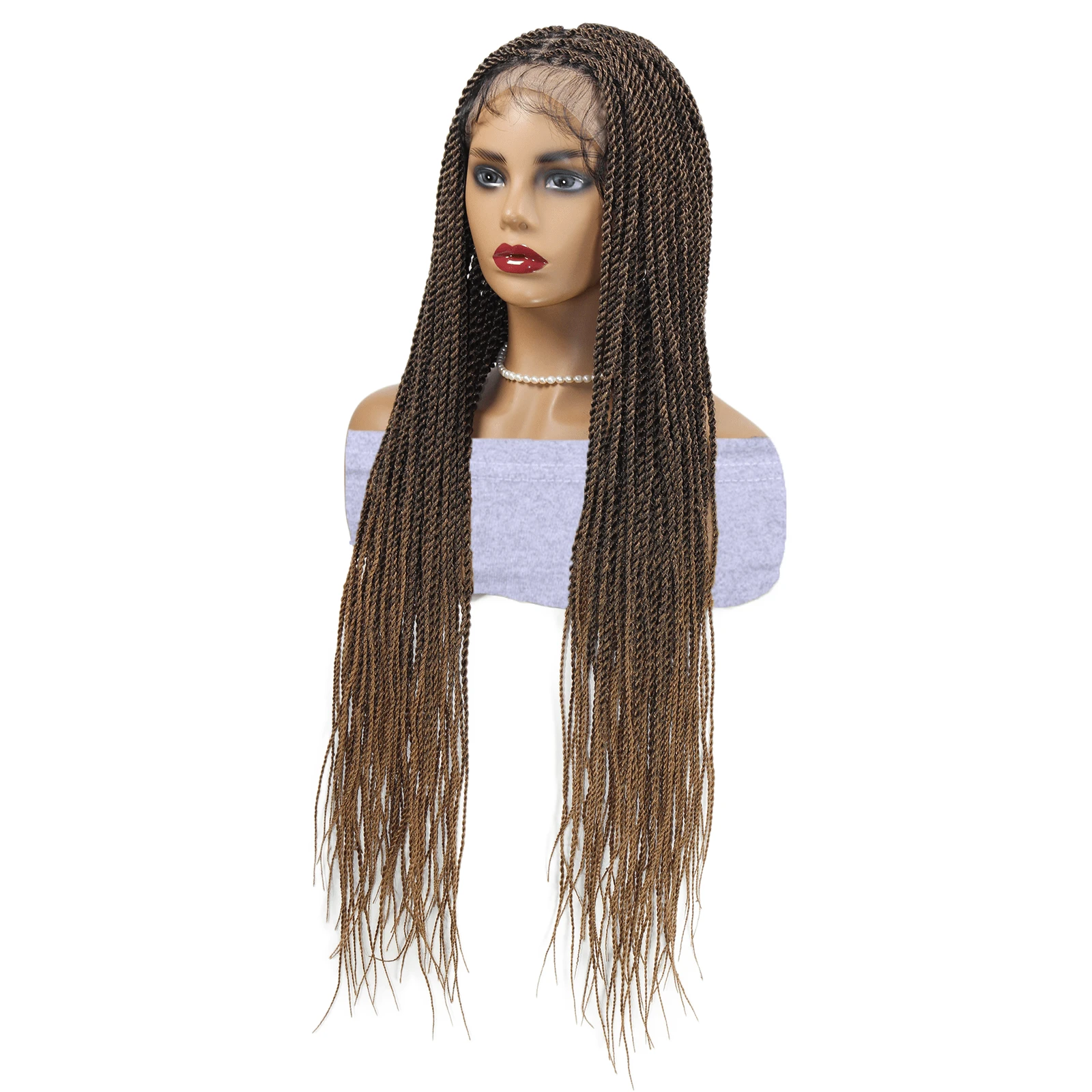 Long 360 Full Lace Box Braids Frontal Wig 26 Inch Knotless Braid Lace ...