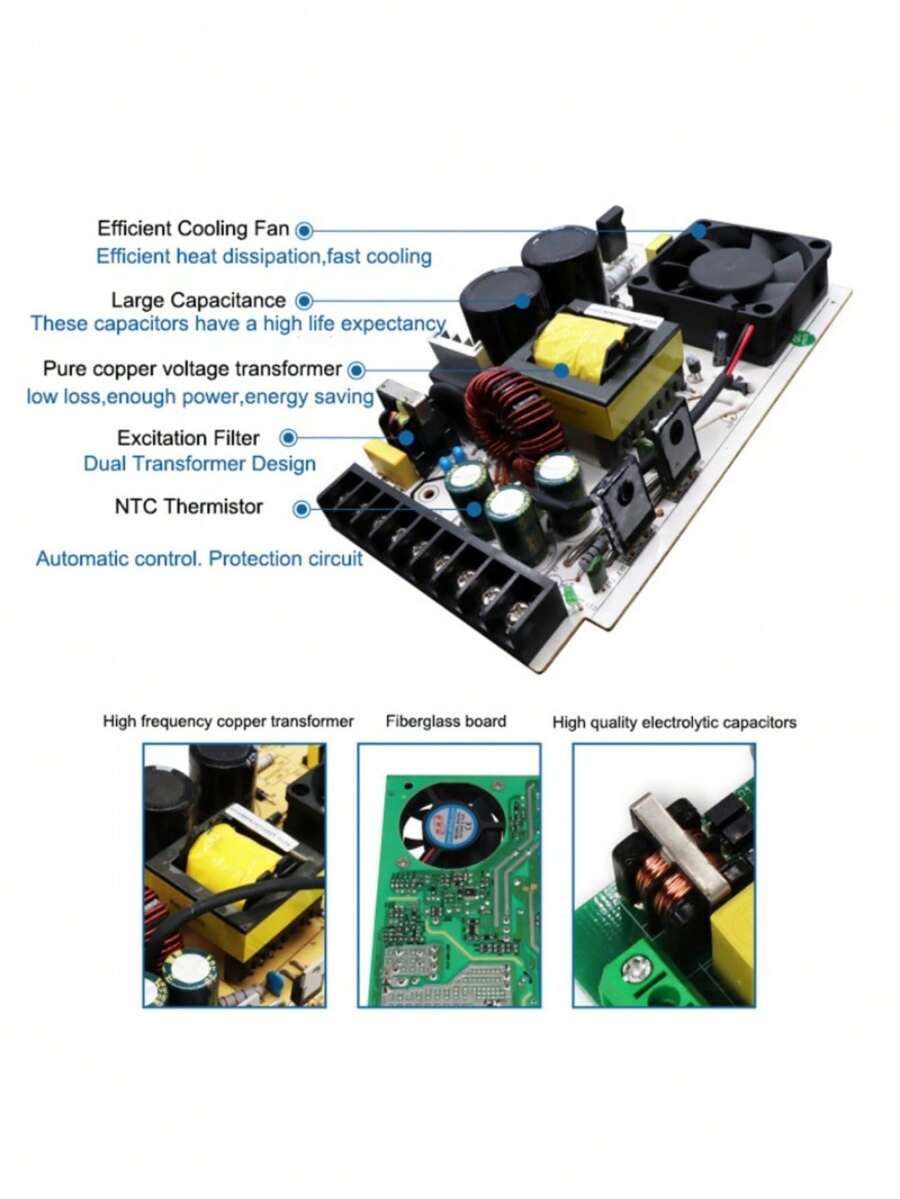 LED Switch Power Supply 60W-1000W AC DC Transformer 220V To 12V24V Power Supply Outdoor Rain ...