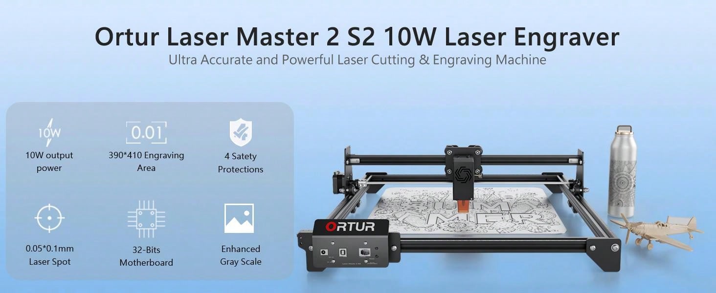 Ortur Laser Master 2 S2 LU2-10A, 10W Output Power Laser Engraver And ...