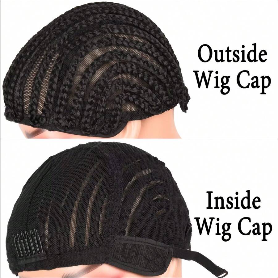 Cornrow Wig Cap For Crochet Braids Synthetic Braided Cap With ...