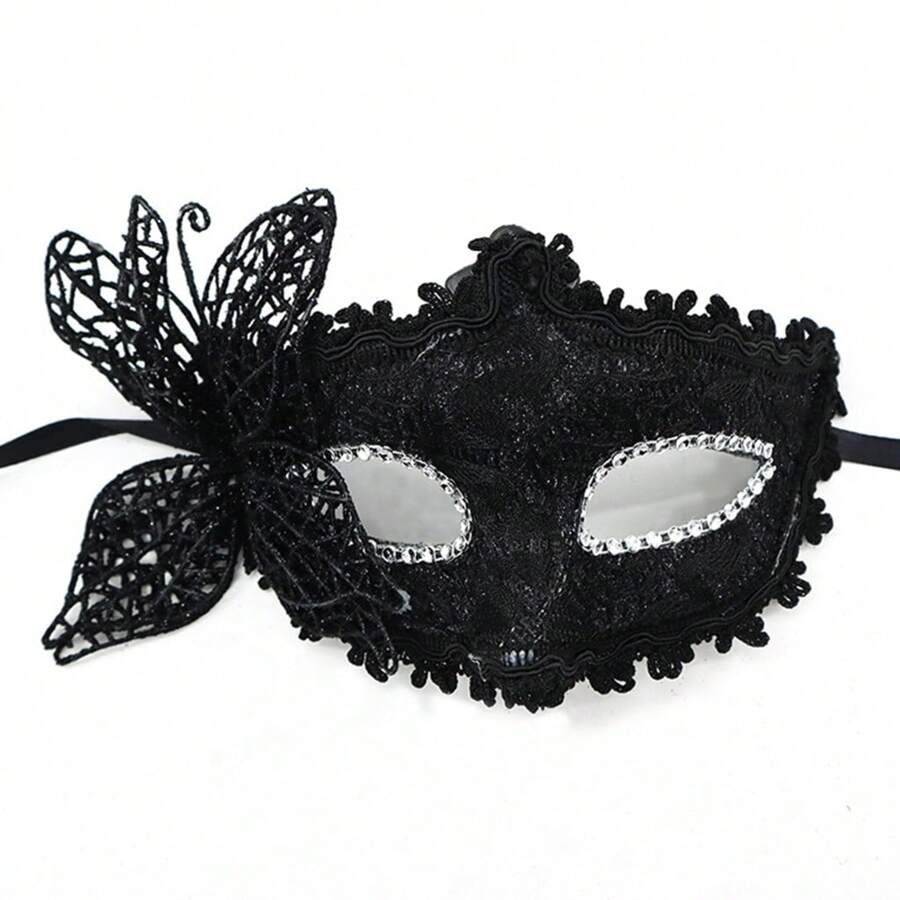 Women Masquerade Mask With Holding Stick Party Mask Half Face Mask For ...