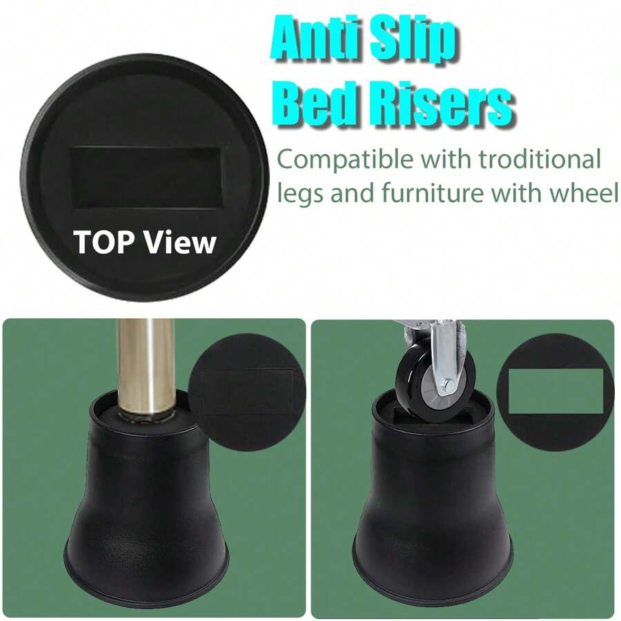 Bed Risers 6 Inch, 6 Pack Heavy Duty Bed Furniture Risers, Lift Up To ...