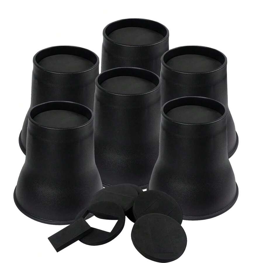 Bed Risers 6 Inch, 6 Pack Heavy Duty Bed Furniture Risers, Lift Up To ...