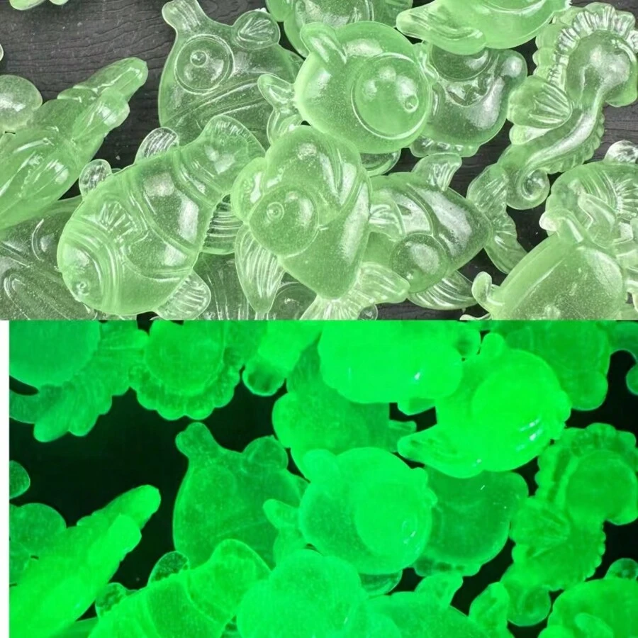 Green Luminous Ocean Animals - Crab, Octopus, Luminous Fish - Aquarium ...