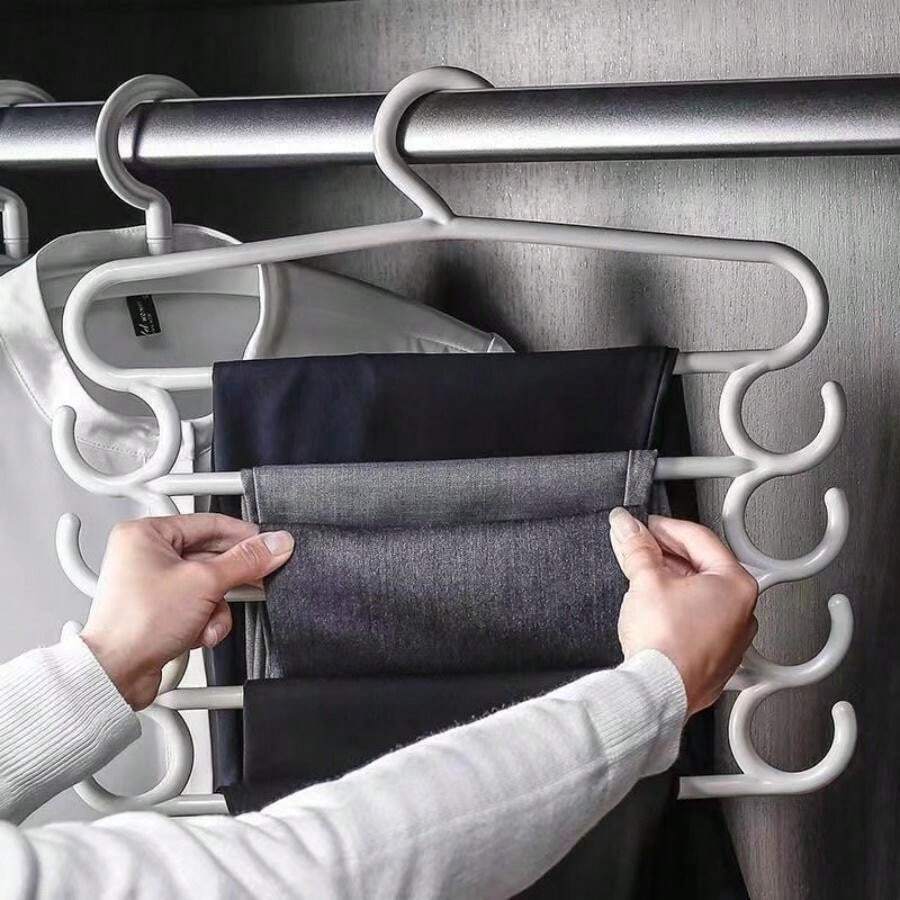 A Simple And Practical Five-Layer Trouser Rack Suitable For Closet ...